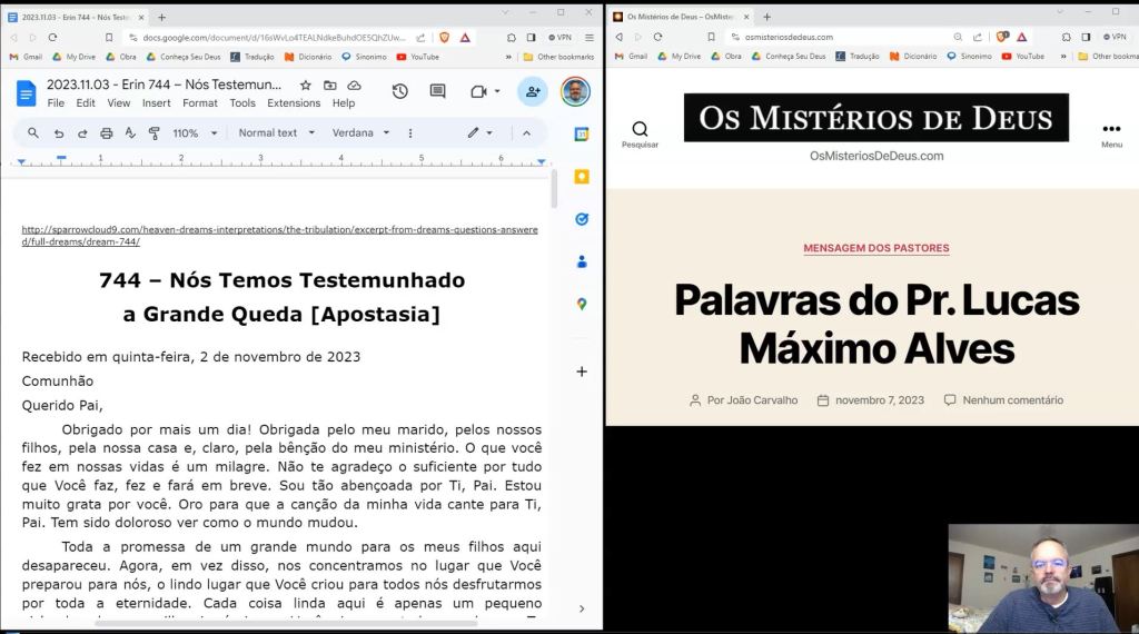 744. JESUS, “Povos preparem-se!” – Os Mistérios de Deus